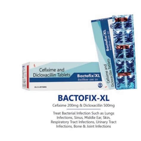 Bactofix Xl Cefixime Dicloxacillin Tablet 200mg At ₹ 100 Box In Lucknow