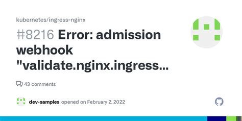 Error Admission Webhook Denied