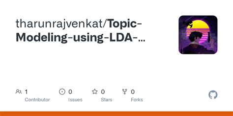 github tharunrajvenkat topic modeling using lda and k means clustering