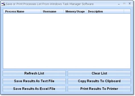 Save Or Print Processes List From Windows Task Man 70 Download Fast Free No Broken Download