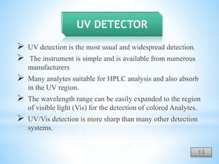 Applications Of Uv With Hplc PPTX Chemistry Science