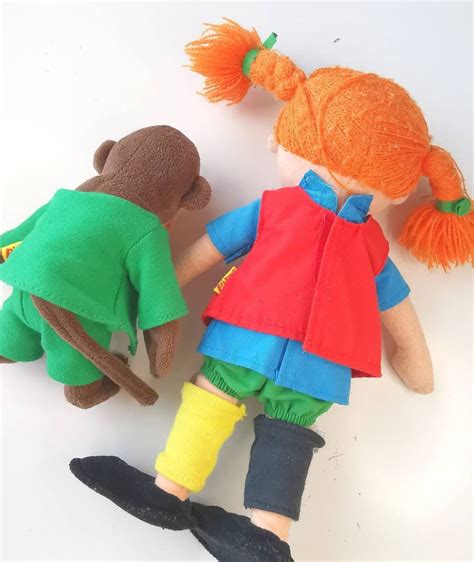 Pippi Longstocking Doll Herr Nilsson Monkey Stuffed Animal Astrid