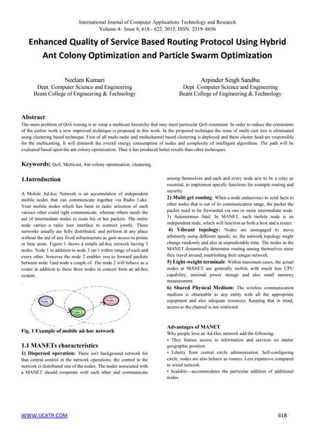 Enhanced Quality Of Service Based Routing Protocol Using Hybrid Ant
