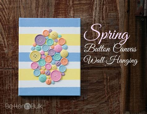 Diy Spring Easter Egg Button Canvas