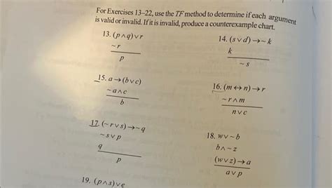 solved for exercises 13 22 use the tf method to determine