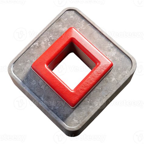 Serene Minimalist Geometric Shape Algorithm With Red Outline Cutout Professional 58025878 Png