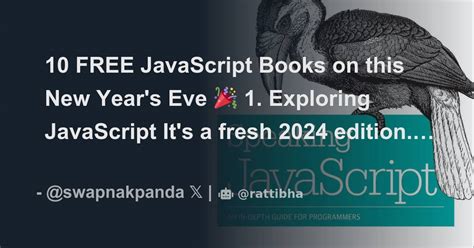 10 free javascript books on this new year s eve 🎉 thread from swapna