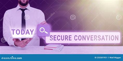 Conceptual Caption Secure Conversation Business Idea Secured Encrypted