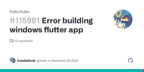 Error Building Windows Flutter App Issue Flutter Flutter GitHub