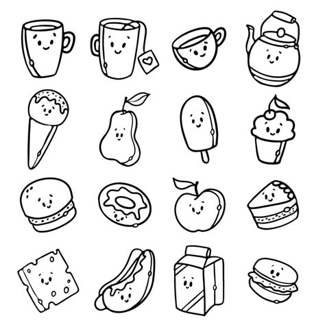 Dibujos Para Colorear Kawaii Comida Kawaii Para Colorear Dibujos Pdmrea My Xxx Hot Girl