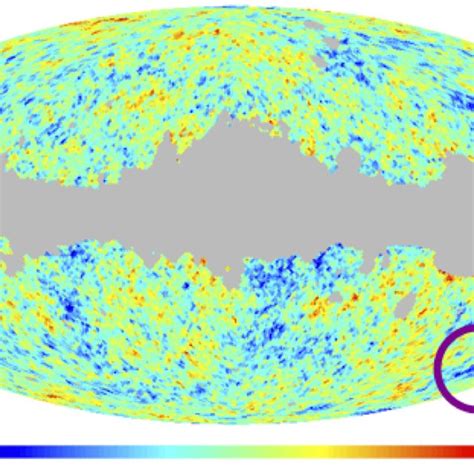A Cmb Temperature Fluctuations Obtained From Wmap Data Centred In Download Scientific