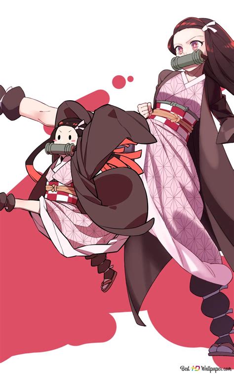 Nezuko Kamado Mini Me 2k Wallpaper Download