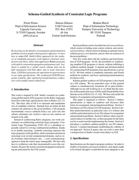 pdf schema guided synthesis of constraint logic programs