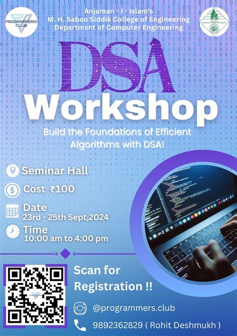 m h saboo siddik college of engineering on linkedin dsworkshop codingskills programmersclub