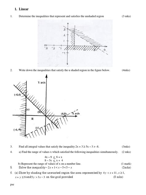 Solving Linear Inequalities And Systems Of Inequalities Pdf Mathematics Mathematical Concepts