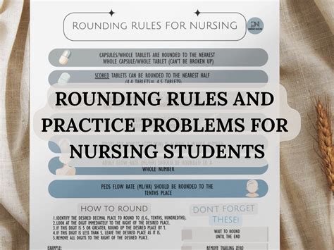 Nursing Rounding Rules Cheat Sheet Digital Pdf With Practice Problems Perfect For Nursing