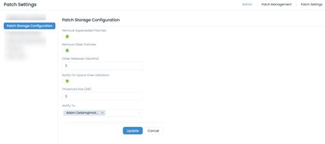 Patch Settings Serviceops