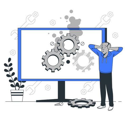 Computer Troubleshooting Customizable Cartoon Illustrations Bro Style