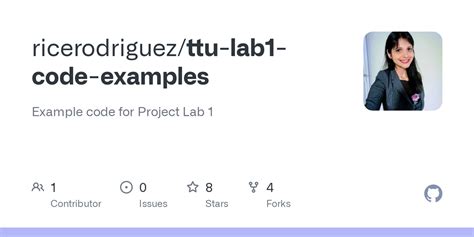 GitHub Ricerodriguez Ttu Lab Code Examples Example Code For Project Lab