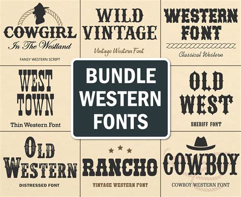 Western Font Bundle Wild West Font Old West Font Western Font Styles