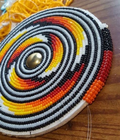 How To Make A Beaded Rosette Medallion Craft Tutorials Native American Pow Wows Artofit