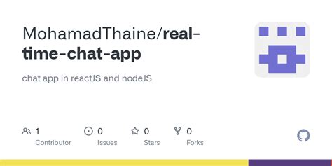 Github Mohamadthainereal Time Chat App Chat App In Reactjs And Nodejs