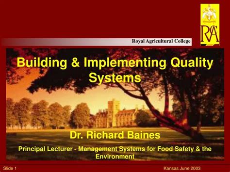 PPT Building Implementing Quality Systems PowerPoint Presentation ID