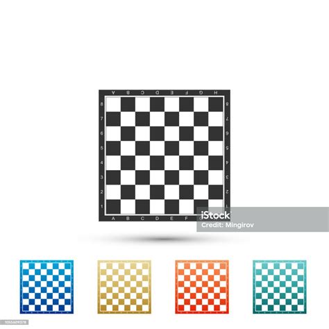 체스 보드 아이콘이 흰색 배경에 고립입니다 고 대 지적 보드 게임입니다 컬러 아이콘에 요소를 설정 합니다 평면 디자인입니다 벡터 일러스트 레이 션 널판지에 대한 스톡 벡터