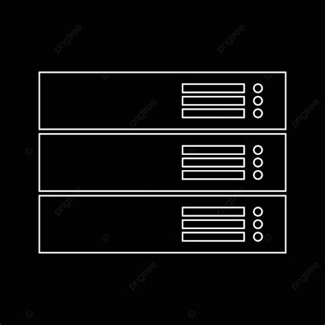 Server White Color Path Icon Color Web Datacenter Vector Color Web