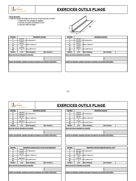 Exercice Paramètre Machine Pdf