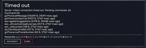 Server Client Connecten Timed Out Pending Commands 63 Server Discussion Cfxre Community