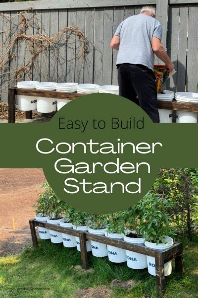 How To Build A Bucket Garden Stand Pretty DIY Home