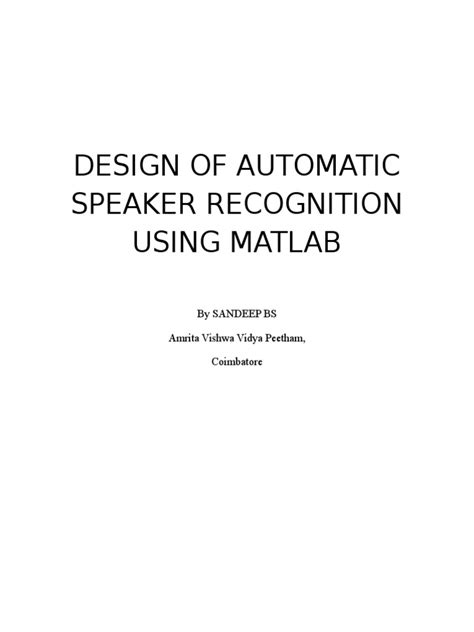 speaker recognition using matlab pdf spectral density pitch music