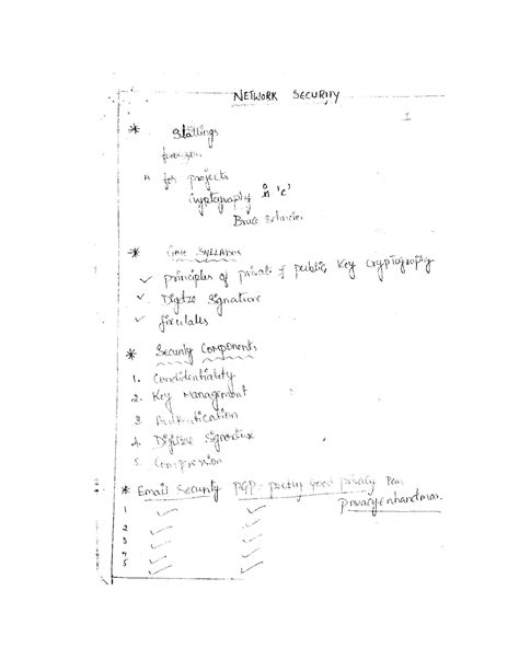 Solution Network Security Cse Gate Handwritten Notes Studypool