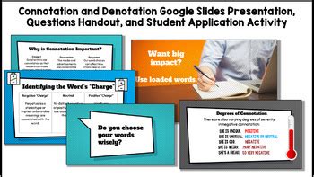 Connotation And Denotation Google Slides Presentation Connotation Activity