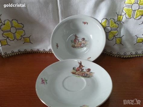 Български порцелан детски комплект за хранене в Антикварни и старинни предмети в гр Стара