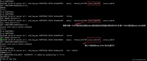 mysql binlog 日志解析后的exec time导致表示什么时间？ exec time是什么时间 csdn博客