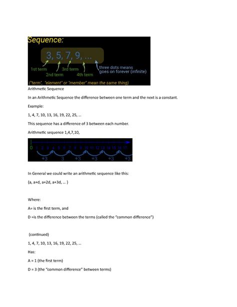 Arithmetic Sequence Ma Arithmetic Sequence In An Arithmetic Sequence The Difference Between