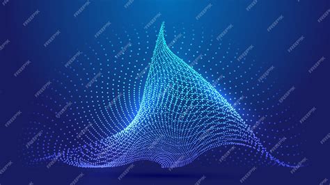 Premium Vector 3d Abstract Particle Line Graphics Technology Vector Poster Background