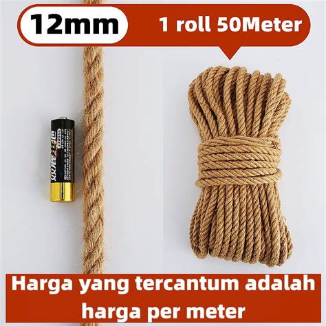 Jual Tali Goni 12mm Hemp Rope Tali Tambang Tali Tambang Tali Serat Goni Tali Mendong