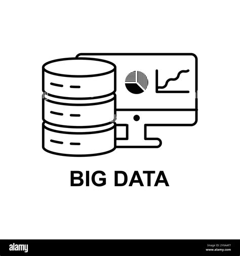 Big Data Framework Line Icon Concept Big Data Framework Vector Linear