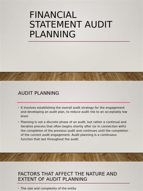 .Financial Statement Audit Planning | PDF | Financial Audit | Audit