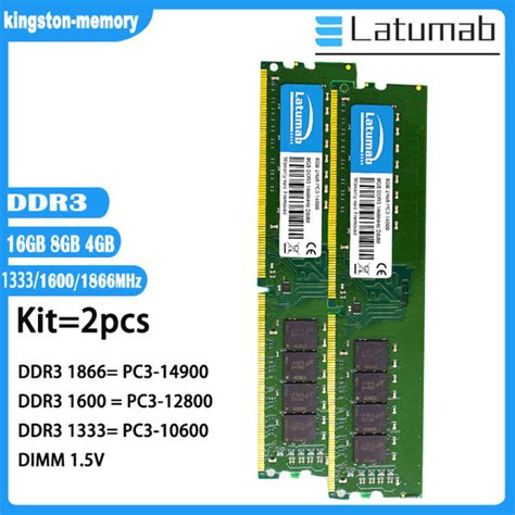 2pcs Kit Ram 2x4gb 2x8gb Ddr3 1866 1600 1333mhz หน่วยความจำ