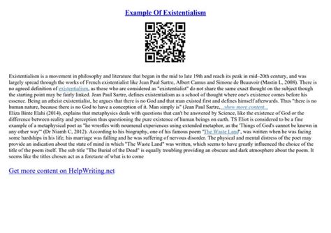 Example Of Existentialism Ppt