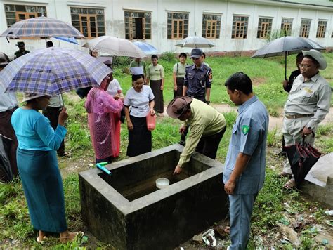 ငရုတ်ကောင်းမြို့တွင် သွေးလွန်တုပ်ကွေးရောဂါကာကွယ်ရေးအတွက် ဖုံး၊ သွန်၊ လဲ၊ စစ်ခြင်း အဘိတ်ဆေးခတ်ခြင