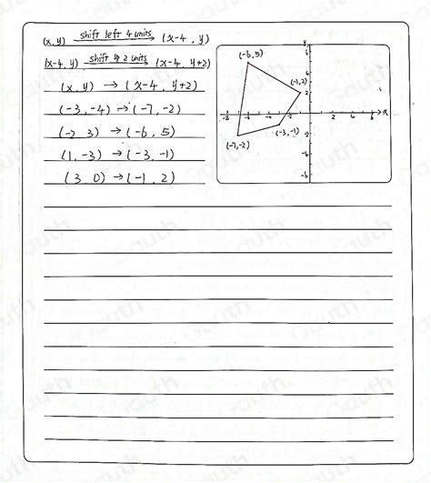 Solved Draw The Following Quadrilateral After A Translation 4 Units To