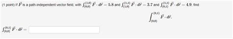Solved 1 Point If F Is A Path Independent Vector Field