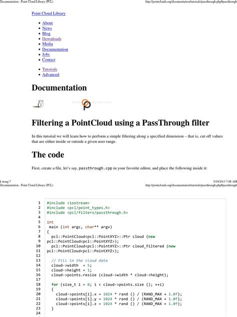 Documentation Point Cloud Library Pcl Pdf Computer Programming