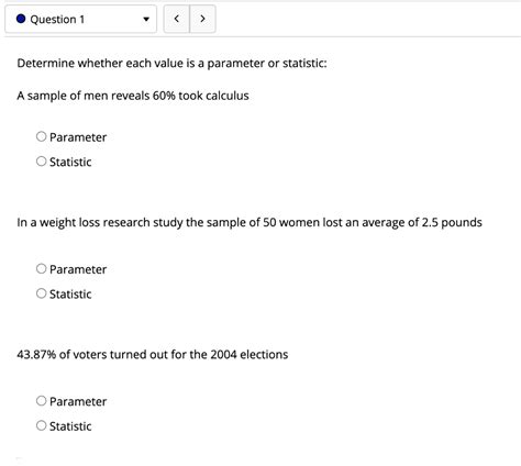 Solved Question 1 Determine Whether Each Value Is A