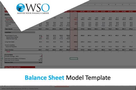 Balance Sheet Excel Model Template Eloquens